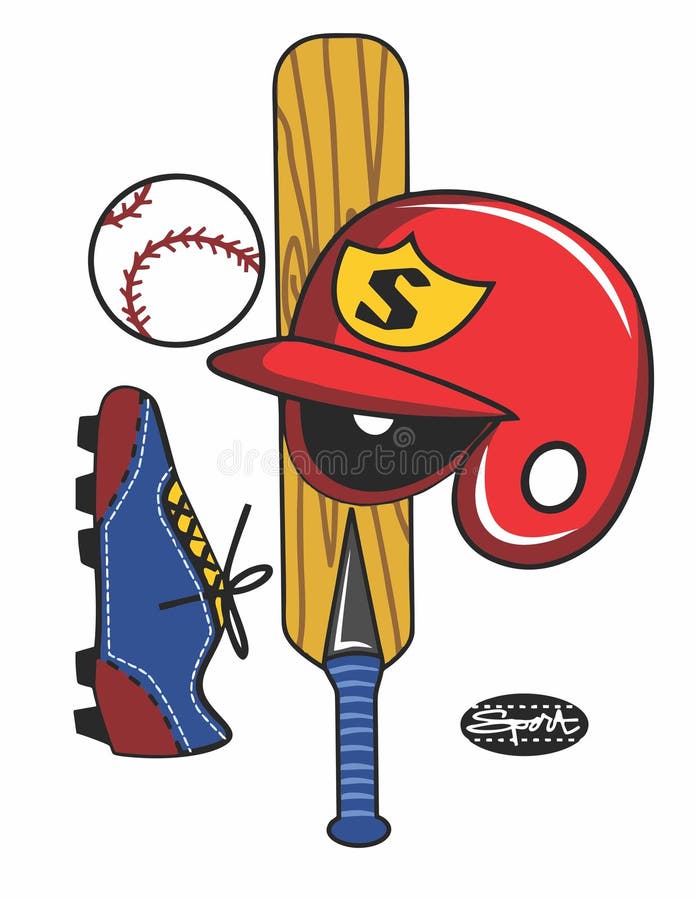 Baseball print vector art stock vector. Illustration of cartoon - 301747570