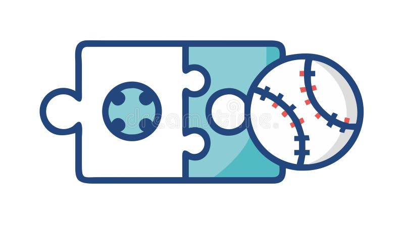 Baseball Puzzle Pieces Sport Theme Vector Graphic, Vector Design ...