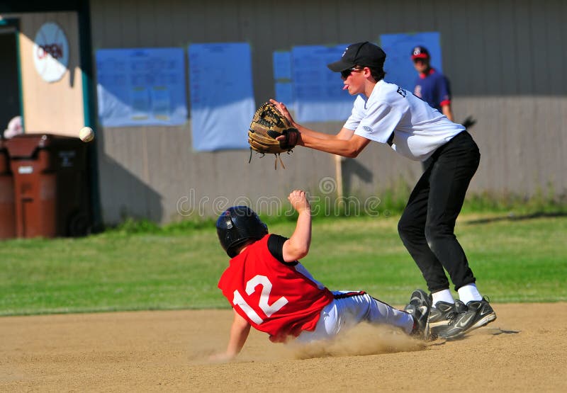 Baseball Race Against the Ball Editorial Stock Photo - Image of youth ...
