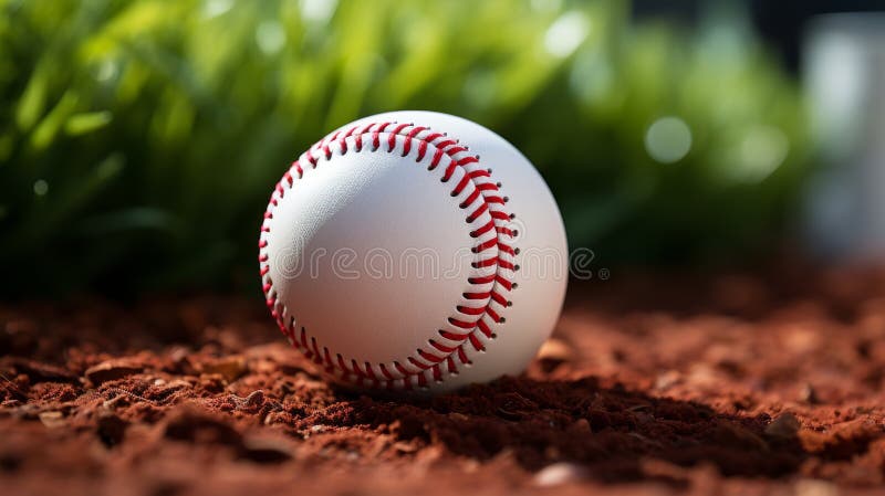 Baseball on Red Field stock image. Image of leisure - 317705529