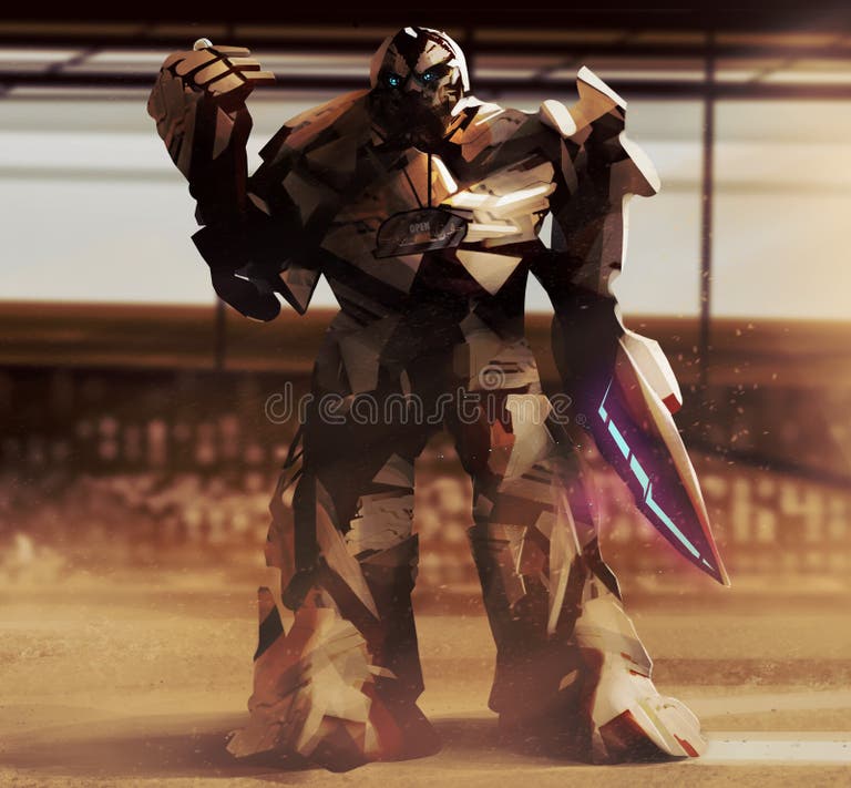 Baseball Robot Transformer Creature. Stock Illustration - Illustration ...