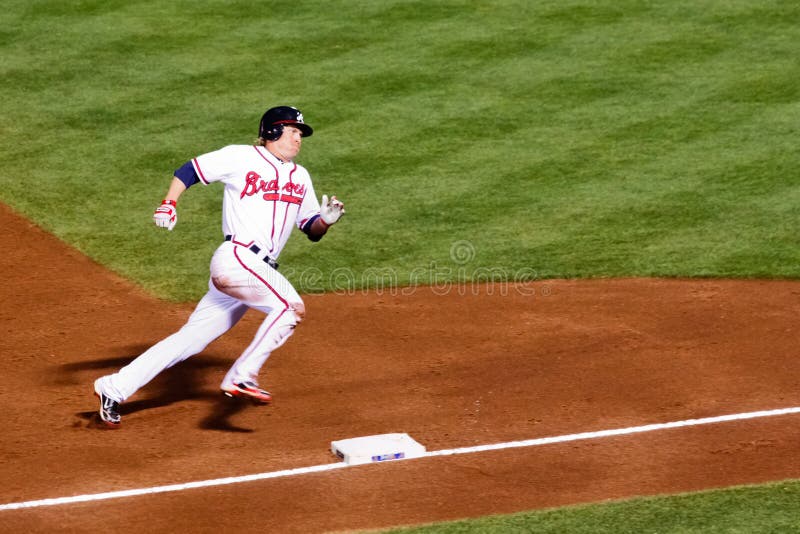 Baseball - Rounding Third, Heading for Home! Editorial Photography ...