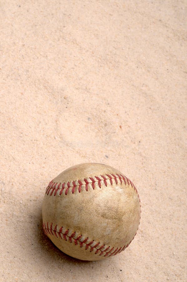 A baseball in the sand stock image. Image of shore, recreation - 12426497