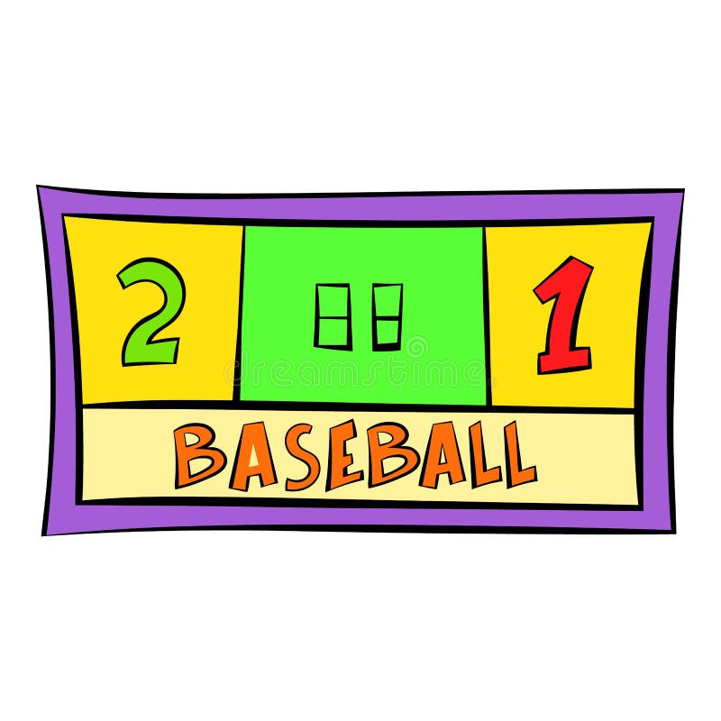 Baseball Score Icon, Icon Cartoon Stock Vector - Illustration of goal ...