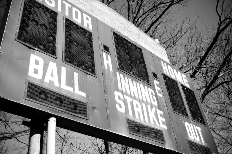Baseball scoreboard stock image. Image of baseball, league - 23516311