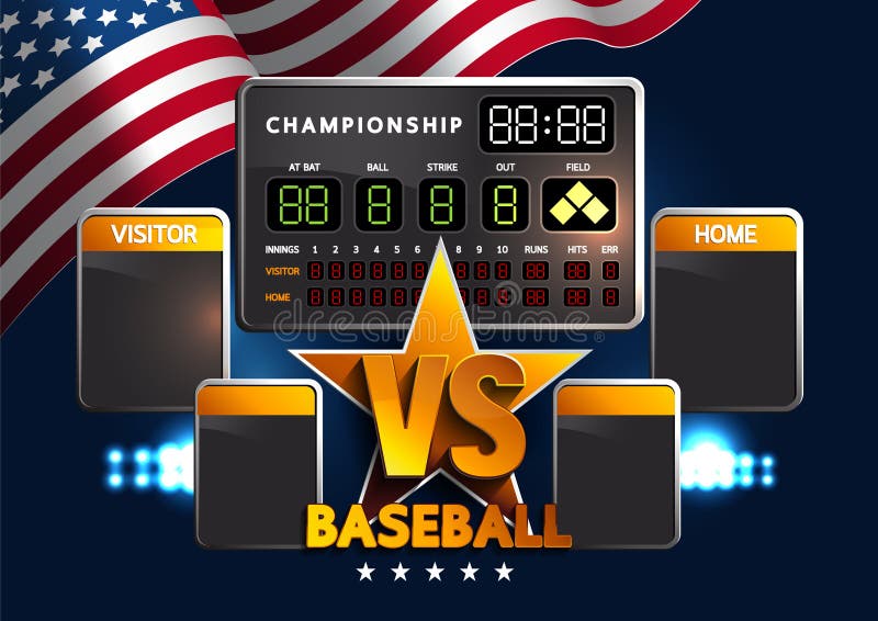 Baseball Scoreboard. editorial photography. Image of field - 113342287