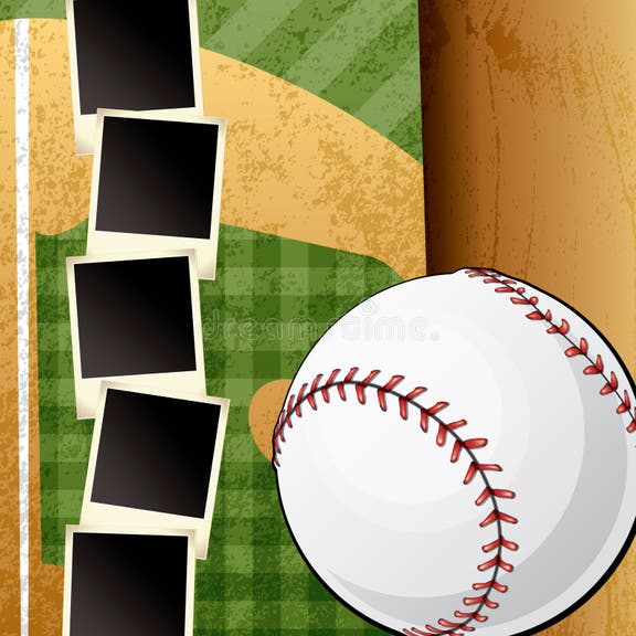Scrapbook Template Baseball Stock Illustrations – 14 Scrapbook Template ...