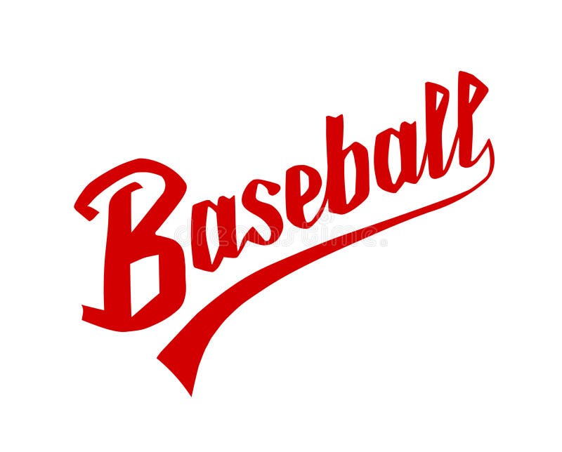 Baseball Script. Vector Illustration Stock Vector - Illustration of ...
