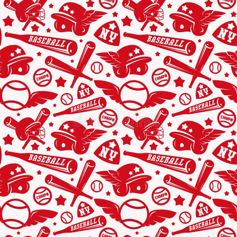 Baseball seamless pattern stock vector. Illustration of wallpaper ...