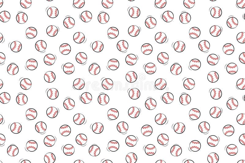 Baseball Seamless Pattern. Vector Ornament. Print for Textile ...