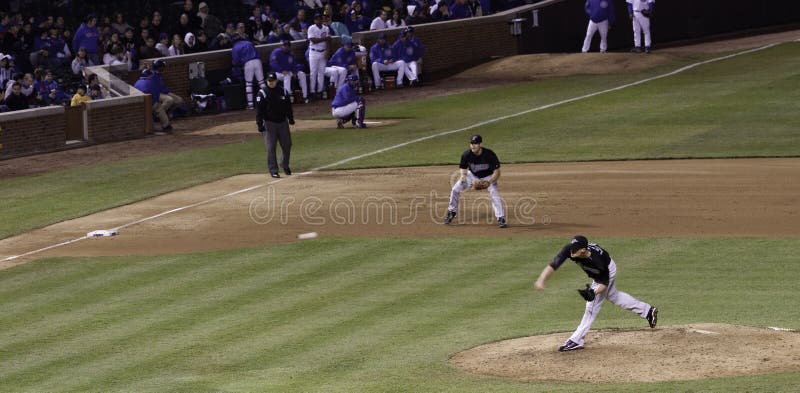 Baseball - Sfera Di Lancio Della Brocca Di MLB Immagine Stock ...