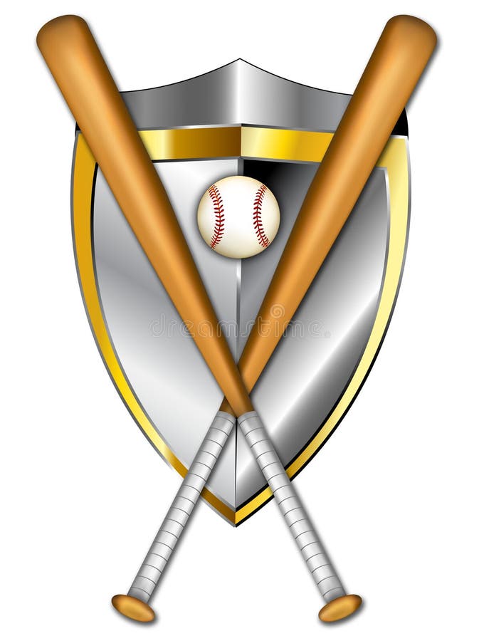 Baseball Shield Illustration Stock Illustration - Illustration of cloth ...