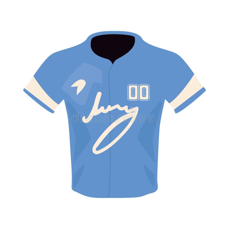 Baseball Shirt Sport Uniform with Autograph Stock Vector - Illustration ...