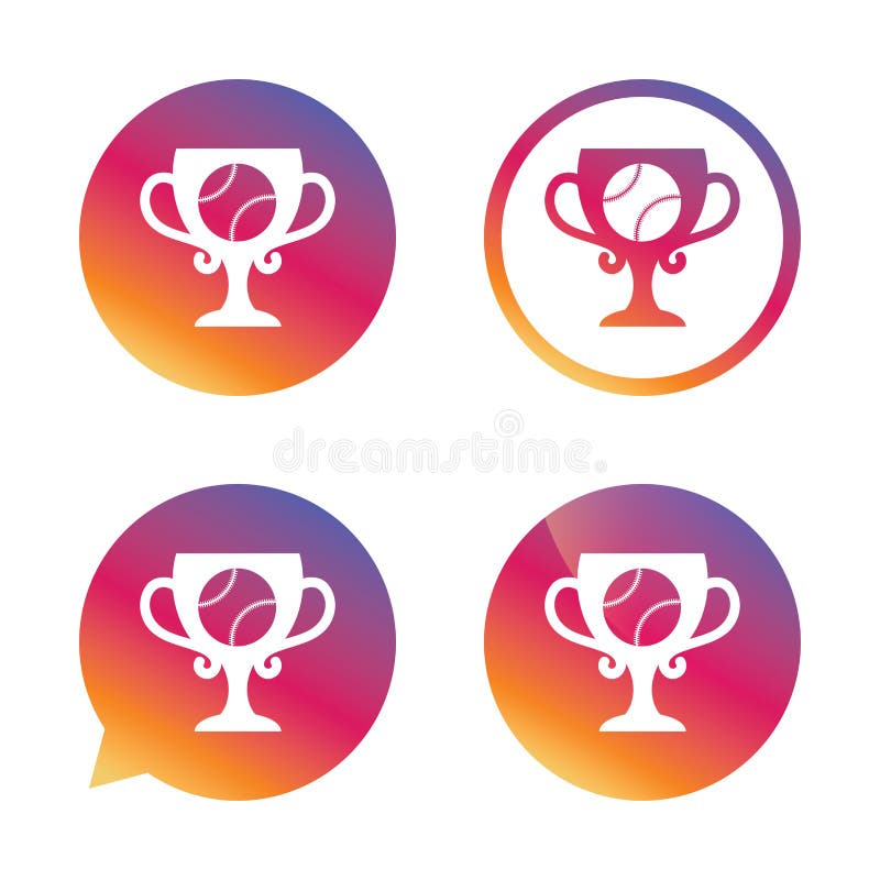 Baseball Sign Icon. Winner Award Cup Symbol. Stock Vector ...