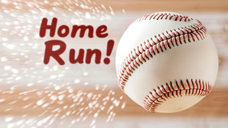 Baseball Soaring through Air Signifying Home Run Stock Illustration ...