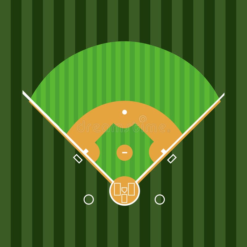 Baseball field stock illustration. Illustration of number - 372152423