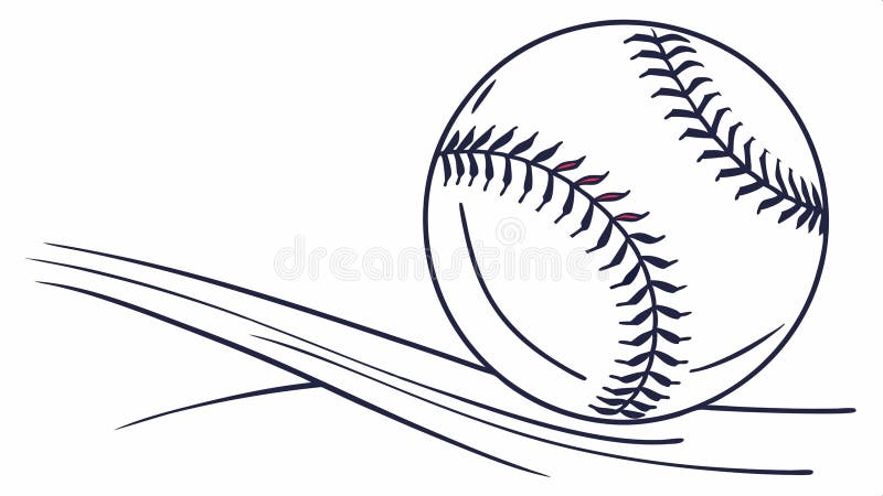 Baseball Speeding on a Baseball Field Vector Design Generative AI Stock ...