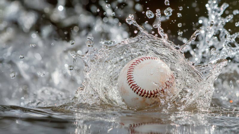 Baseball Splash. AI Generated Stock Illustration - Illustration of ...
