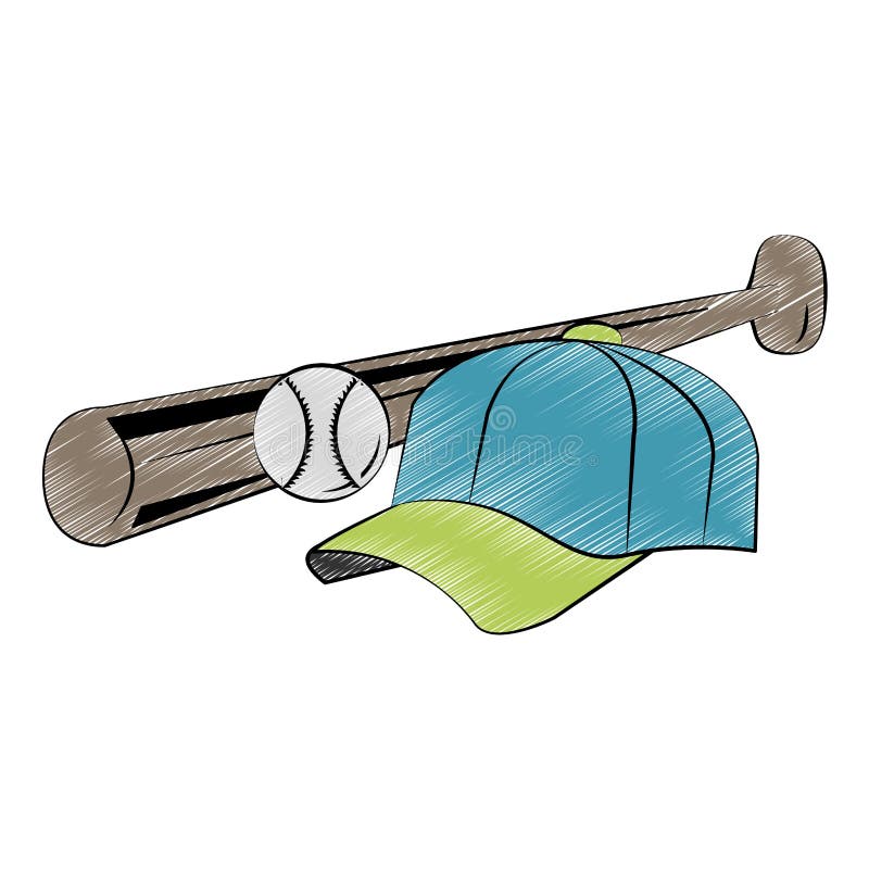 Baseball Sport Equipment Scribble Stock Vector - Illustration of style ...