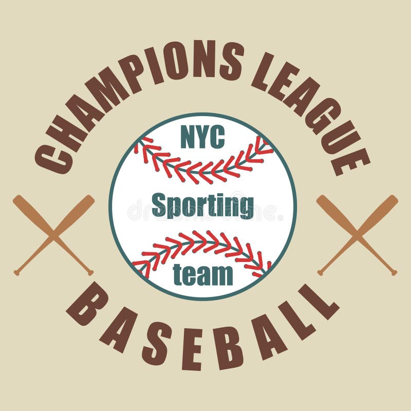 Baseball, Sports Template with Ball and Bats for Baseball Stock ...