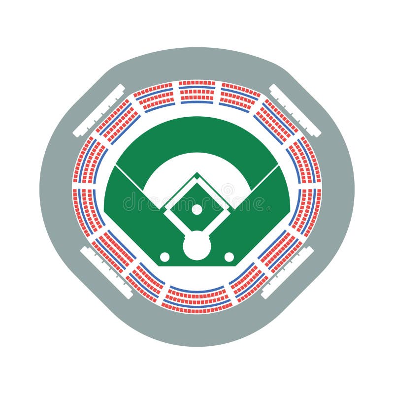Baseball Stadium Icon stock vector. Illustration of baseball - 148209482