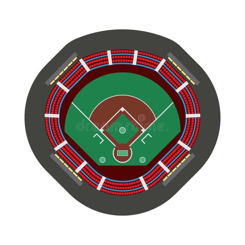 Baseball Stadium Icon stock vector. Illustration of fitness - 237026750