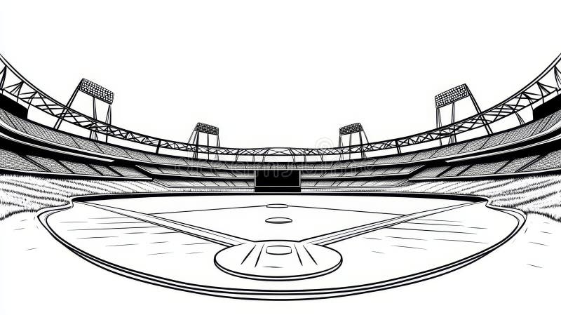 Baseball Stadium Drawing