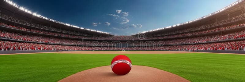 Baseball Stadium Night Game a Dramatic Night Baseball Game Scene ...