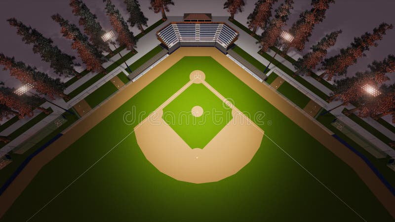 Baseball stadium stock illustration. Illustration of plate - 52180424
