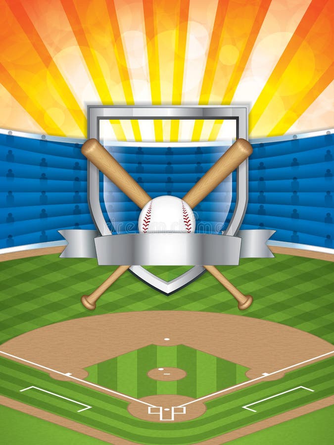 Baseball stadium stock vector. Illustration of league - 72387540