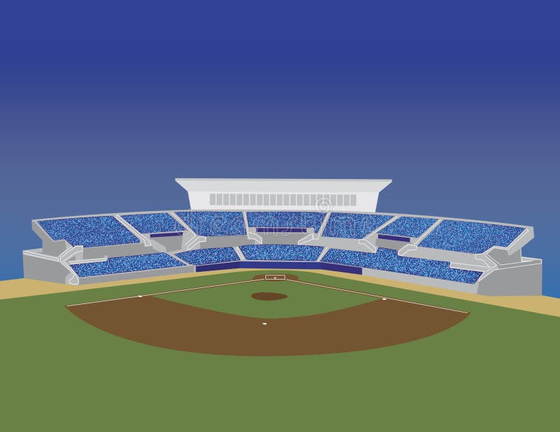 Baseball Stadium Vector stock vector. Illustration of professional ...