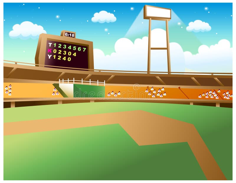 Baseball Stadium Lights Vector