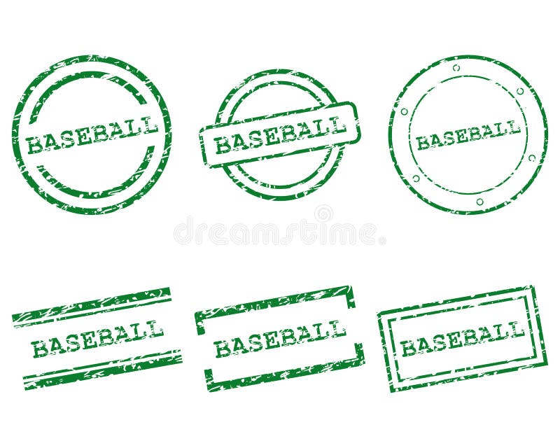 Baseball stamps stock vector. Illustration of imprint - 92033836