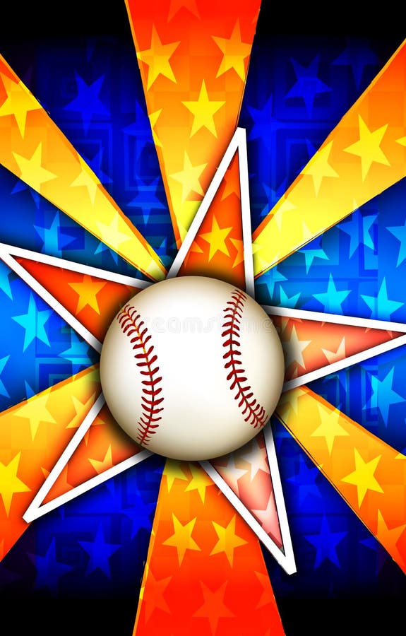 Baseball-Stern Sprengte Orange Stock Abbildung - Illustration von ...