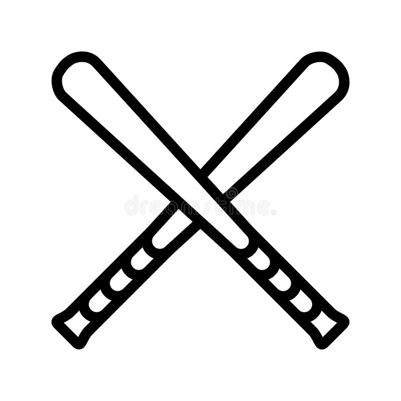 Baseball stick icon stock illustration. Illustration of international ...