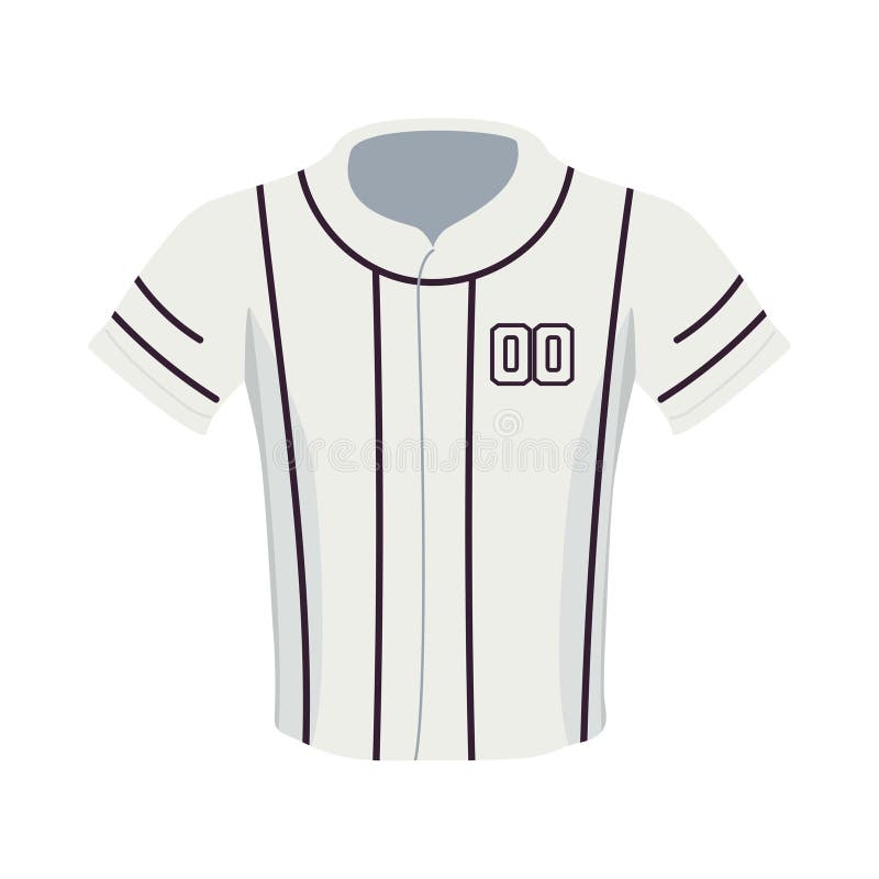 Baseball Striped Jersey Sport Uniform Stock Vector - Illustration of ...