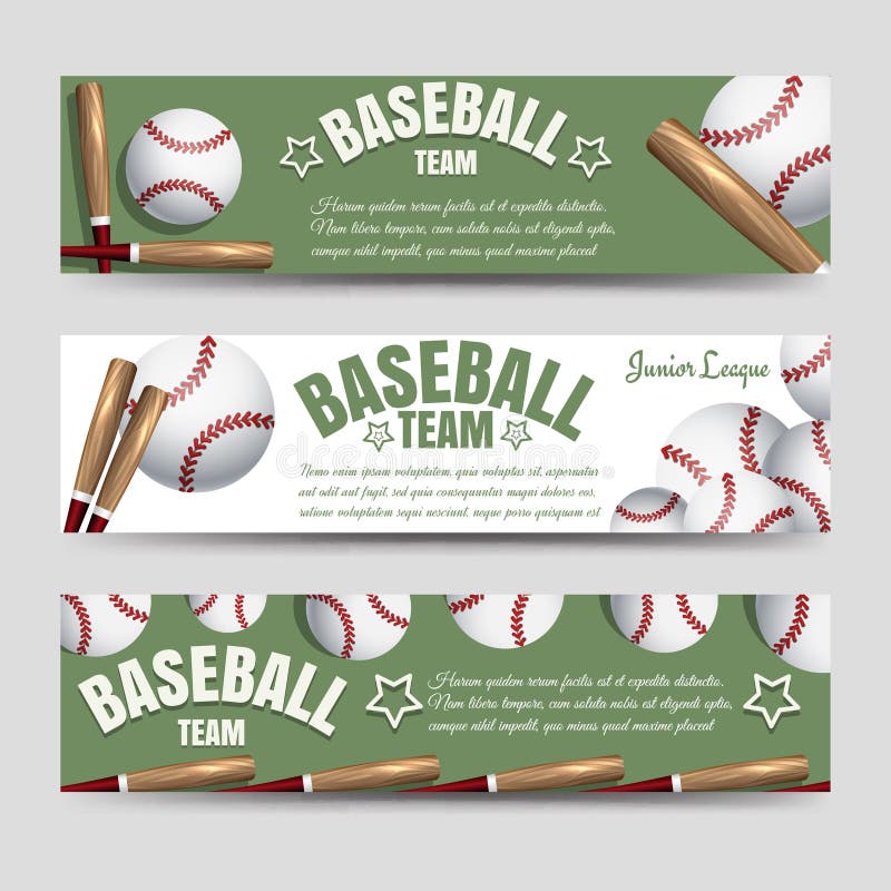 Baseball banners stock vector. Illustration of game, glove - 29491391