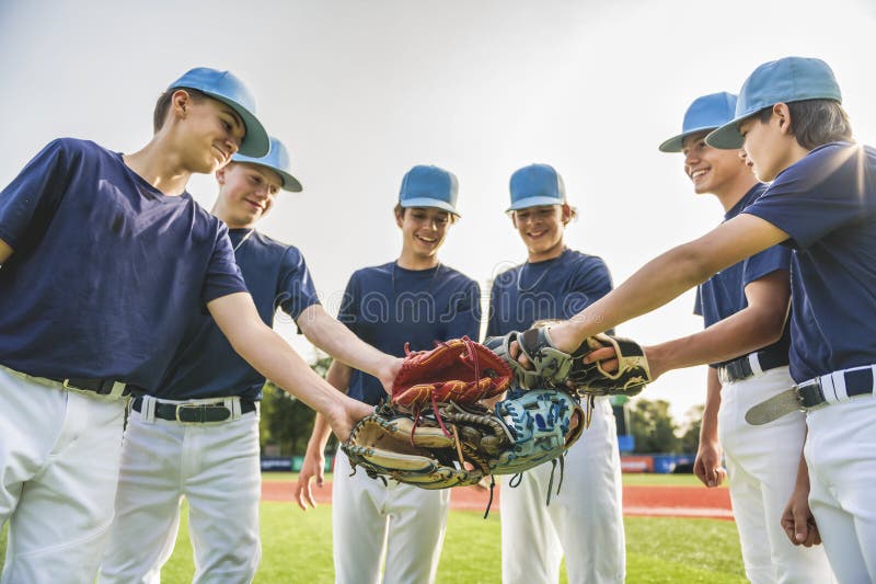Baseball Team Having Fun Together for the Victory Stock Photo - Image ...