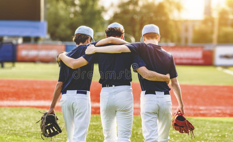 Baseball Team Having Fun Together for the Victory Stock Image - Image ...