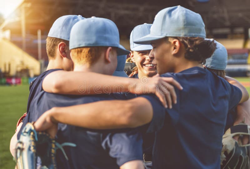 Baseball Team Having Fun Together for the Victory Stock Image - Image ...