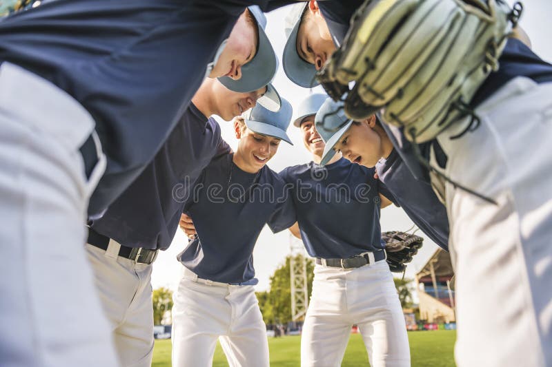 Baseball Team Having Fun Together for the Victory Stock Image - Image ...