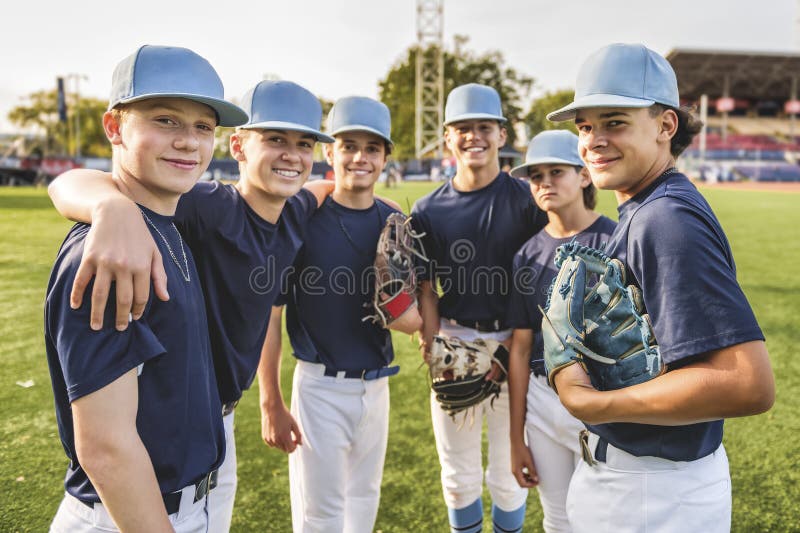 Baseball Team Having Fun Together for the Victory Stock Photo - Image ...