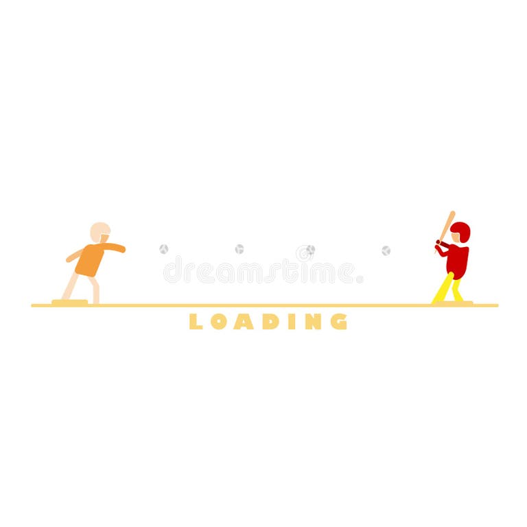 Baseball Theme Loading Progress Screen Vector Illustration Stock Vector ...