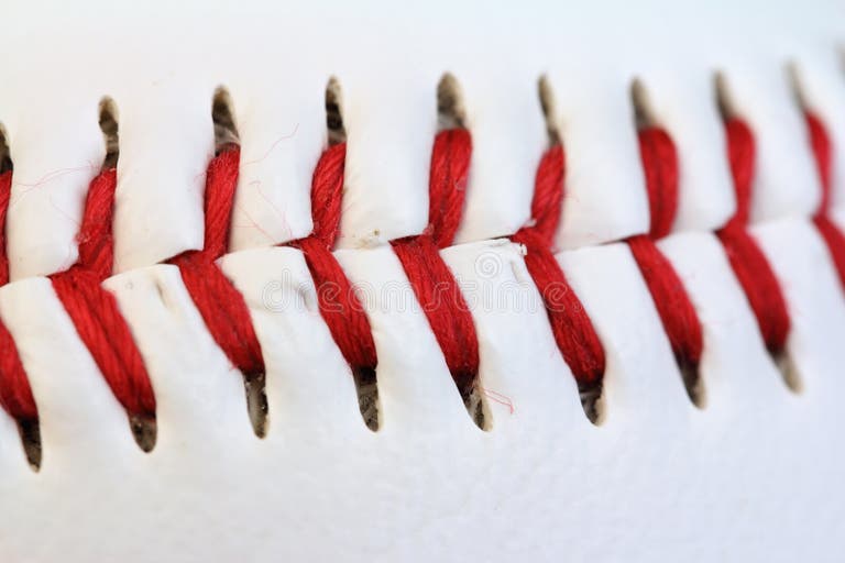 Baseball Threads Macro stock image. Image of close, game - 23661849