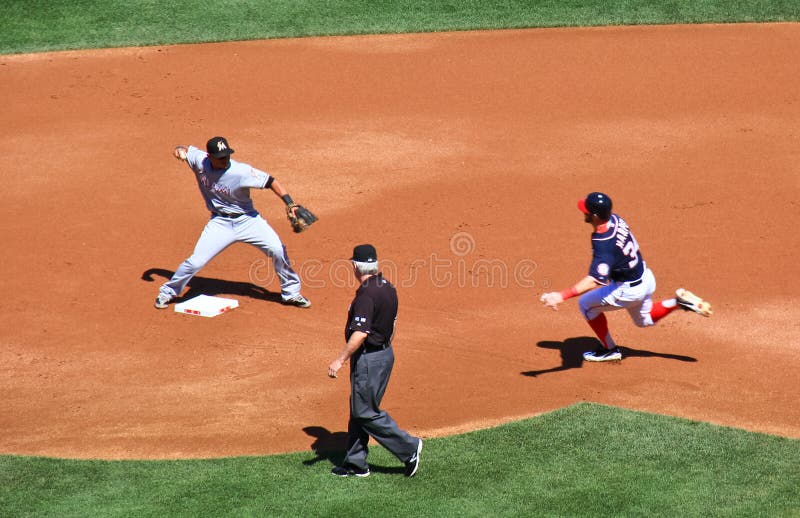 Baseball - Turn Two for the Double Play! Editorial Photography - Image ...