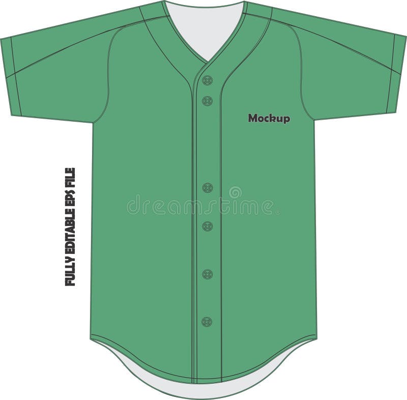 Baseball Uniform Mock Up Illustration Vector Stock Vector ...