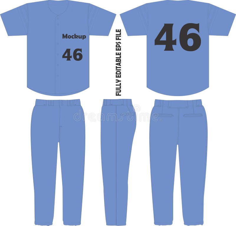 Baseball Uniform Mock Up Illustration Vector Stock Vector ...
