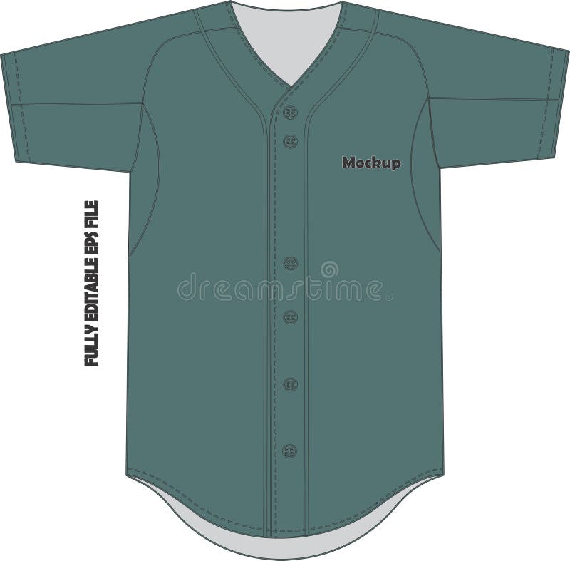 Baseball Uniform Mock Up Illustration Vector Stock Vector ...