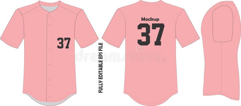 Baseball Uniform Mock Up Illustration Vector Stock Vector ...