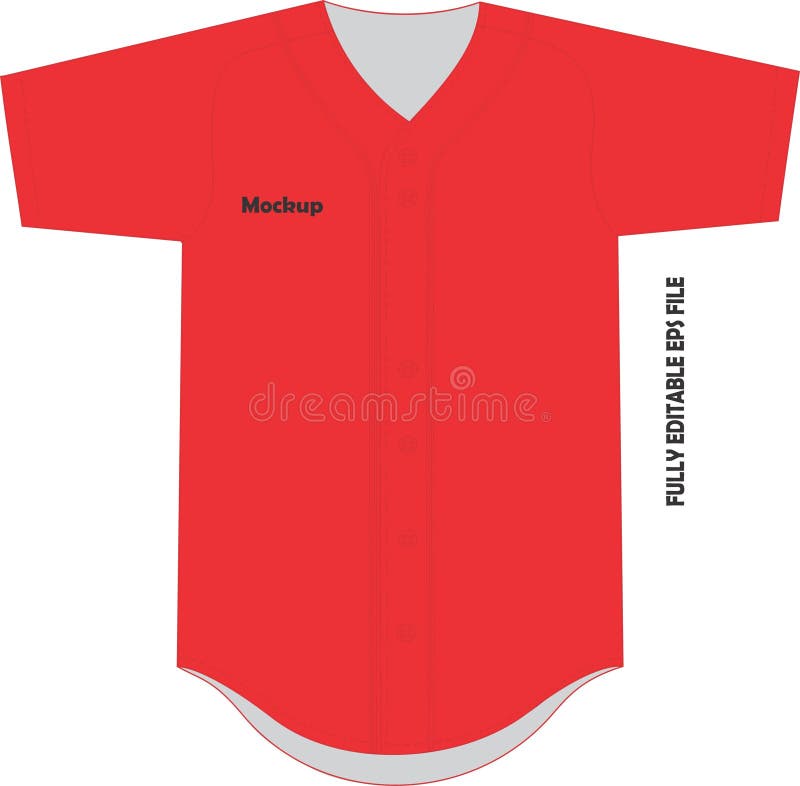 Baseball Uniform Mock Up Illustration Vector Stock Vector ...